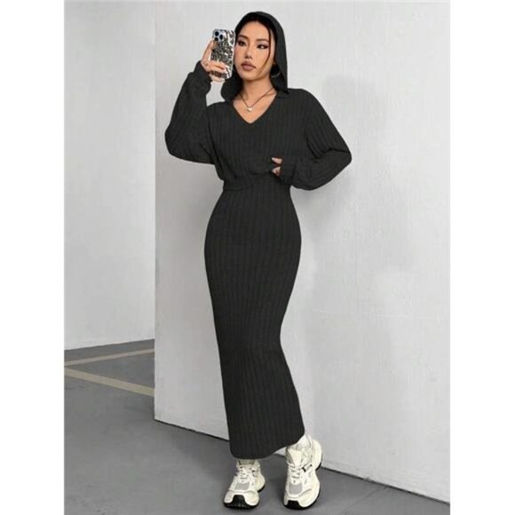 A Classy Chic Boutique | Tops | Solid Color Drop Shoulder Hoodie And ...